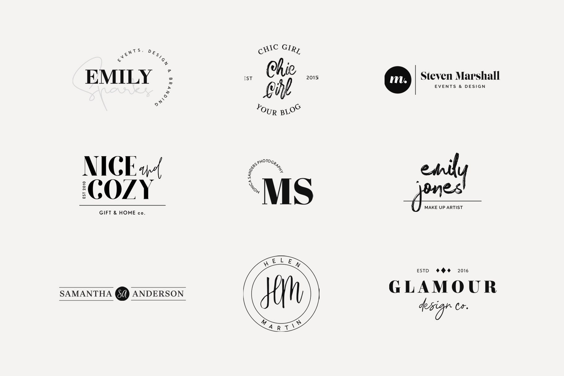 Minimal Logo Kit, Logo Creator, Editable Templates, Only for Photoshop ...