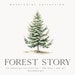 Watercolor Landscape Illustrations - Forest Story Collection, Woodland ...