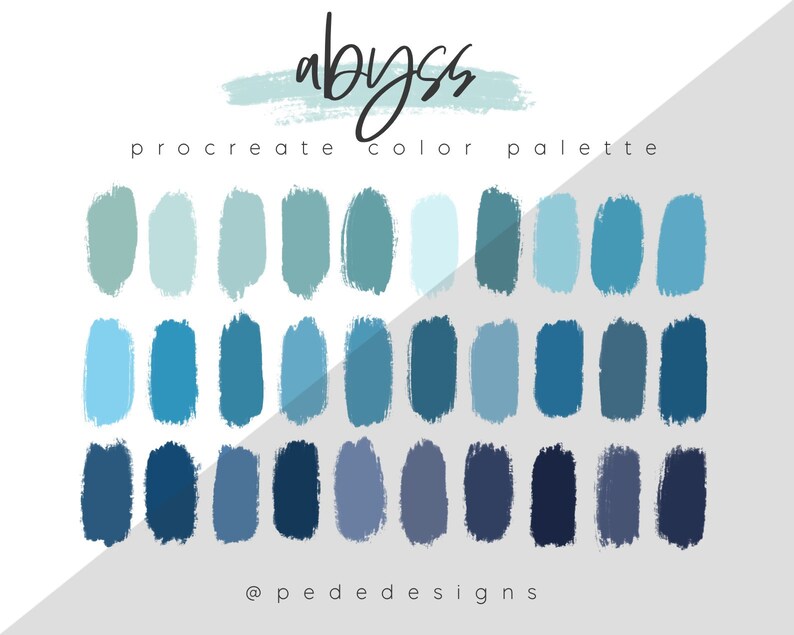 Abyss Procreate Color Palette Color Swatches Ipad - Etsy Australia