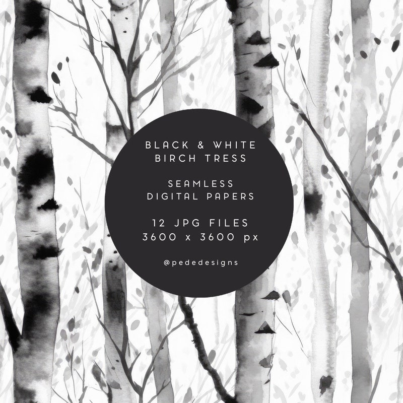 Birch Tree Wallpaper - Etsy