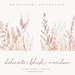 Delicate Blush Meadow, Watercolor Wild Flowers Clipart, Watercolor ...