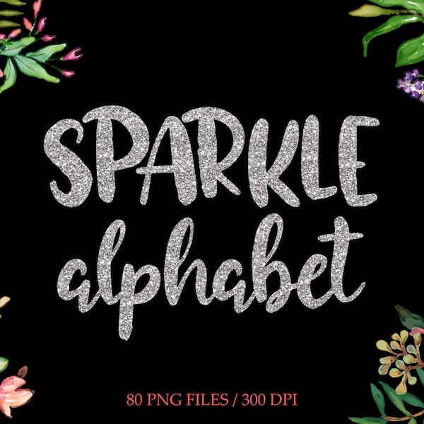 Glitter Letters - Etsy