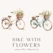 Bike With Flowers, Watercolor Clipart, Watercolor Spring, Wedding ...