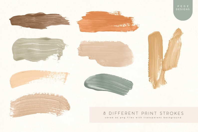 Paint Strokes Clip Art Brush Stroke Clipart Acrylic Paint - Etsy