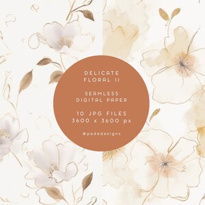 Watercolor Floral Digital Paper, Watercolor Floral Pattern, Seamless ...