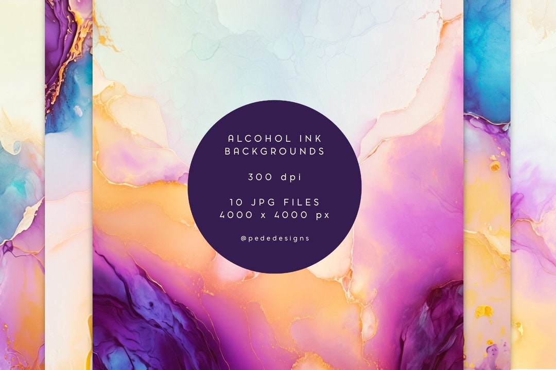 Alcohol Ink Backgrounds, Digital Paper Pack, Delicate Alcohol Ink Art ...
