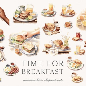 Time for Breakfast, Fresh Bread, Sandwich, Eggs, Food Graphics ...