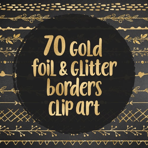 Rose Gold Borders Clip Art Arrows Foil & Glitter Floral - Etsy