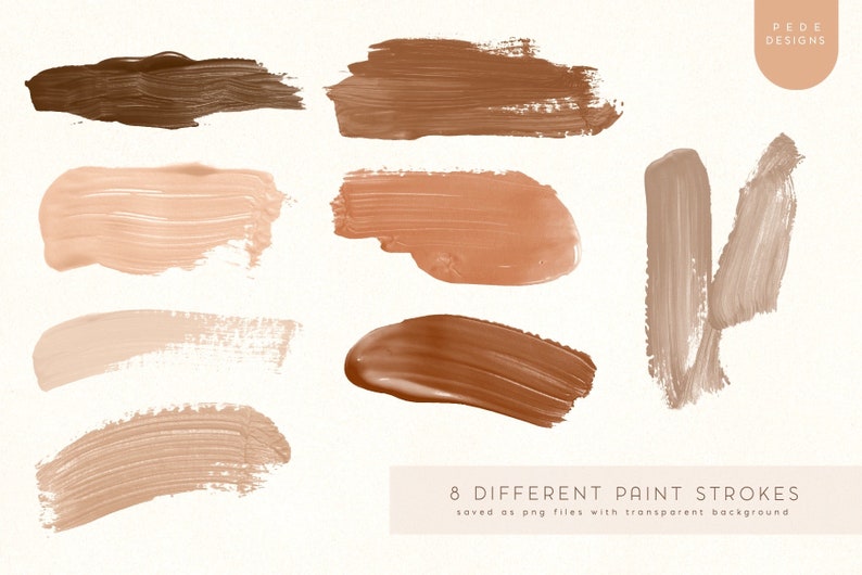 Paint Strokes Clip Art Paint Brush Clipart Acrylic Paint - Etsy