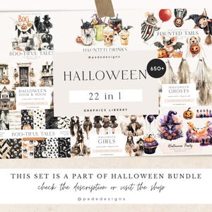Boo_tiful Tales Digital Papers Set, Halloween Digital Paper Pack ...