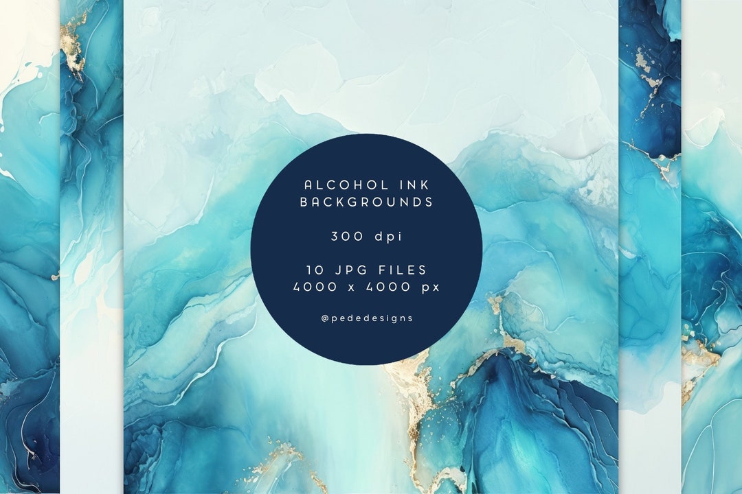 Alcohol Ink Backgrounds, Digital Paper Pack, Delicate Alcohol Ink Art ...
