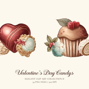 Valentine's Day Candys Clip Art, Cupcake Png, Love Clipart, Sweets ...