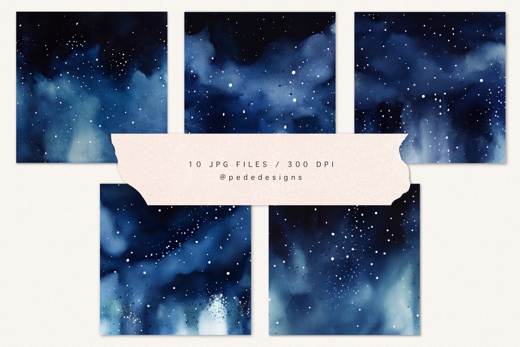 Watercolor Deep Sky Backgrounds, Starry Night, Space Background, Night ...