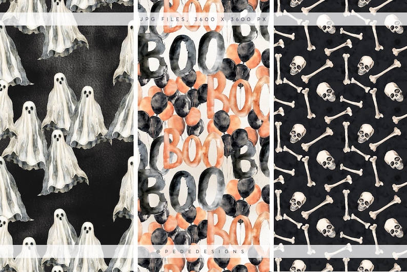 Boo_tiful Tales Digital Papers Set, Halloween Digital Paper Pack ...