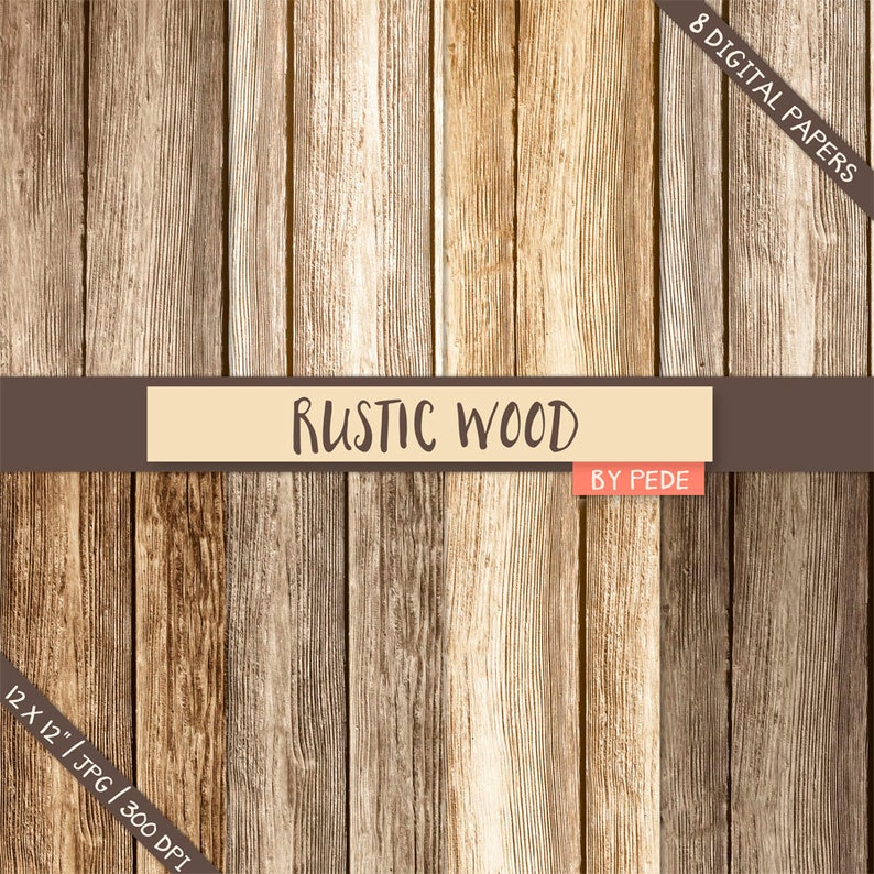 Rustic Wood Digital Paper Pack Wood Textures Wood Digital - Etsy