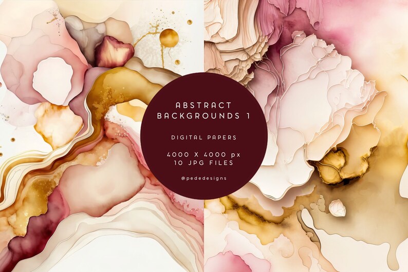 Abstract Backgrounds Digital Paper Pack Alcohol Ink Art - Etsy