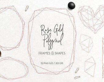 Gold Frames Clip Art Glitter Geometric Sparkly Design | Etsy