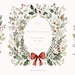 Watercolor Christmas Frames Clipart: Winter Botanical Wreaths Graphics ...
