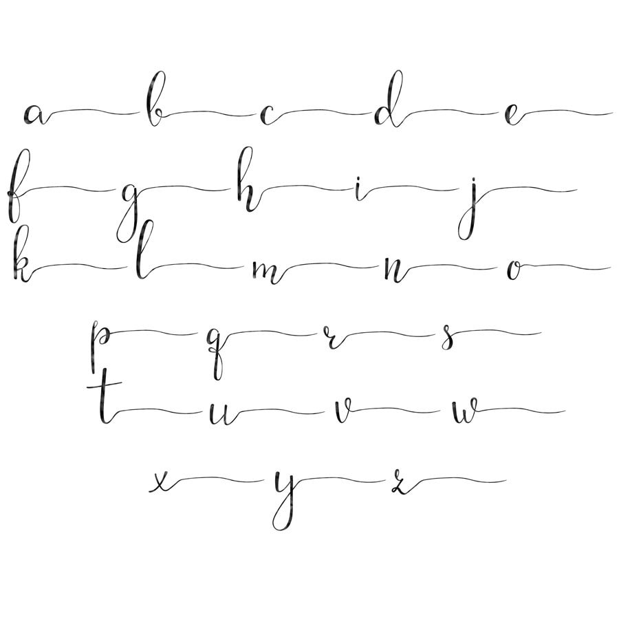 Black Watercolor Alphabet Clipart Ink Letters With Swatches - Etsy