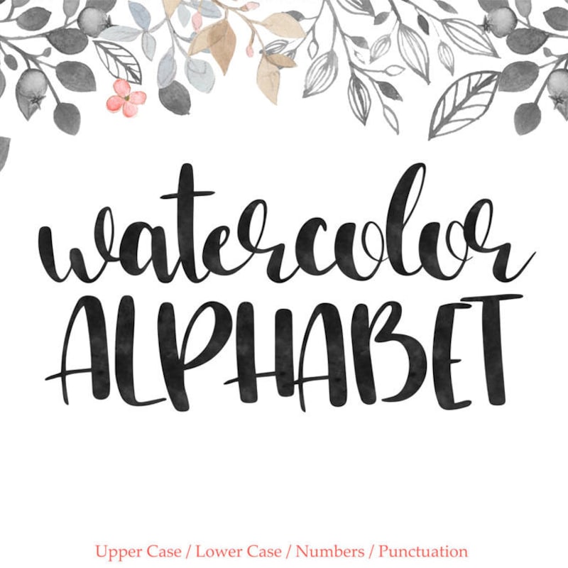 Watercolor Font - Etsy