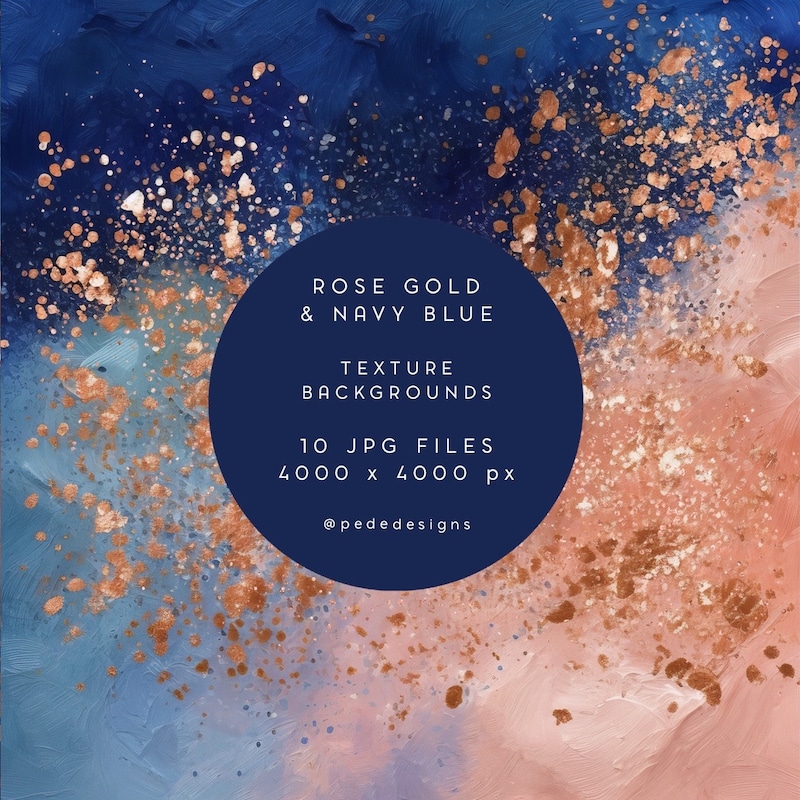 Navy Blush Gold - Etsy