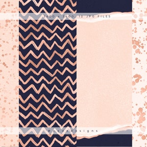 Rose Gold Digital Paper Pack, Elegant Background, Rose Gold Patterns ...