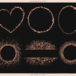 Rose Gold Frames Clip Art, Glitter Geometric, Sparkly Design Elements ...