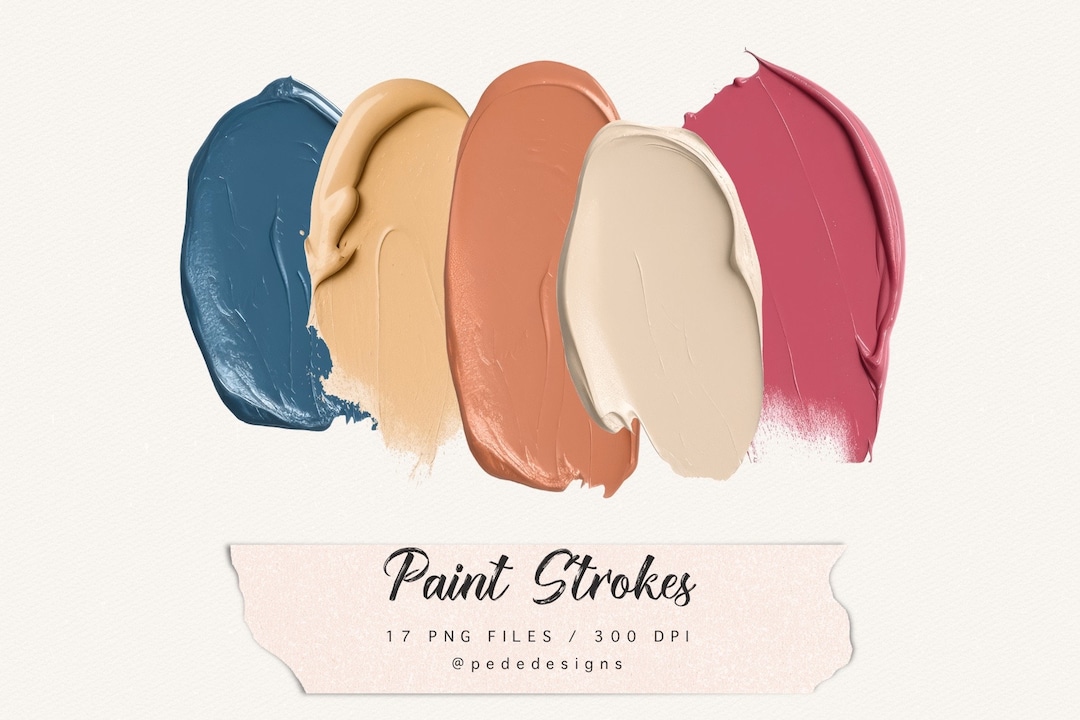 Paint Strokes Clip Art, Brush Stroke Png, Acrylic Paint, Oil Paint ...