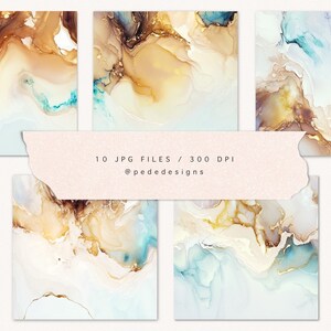 Alcohol Ink Backgrounds, Digital Paper Pack, Delicate Alcohol Ink Art ...