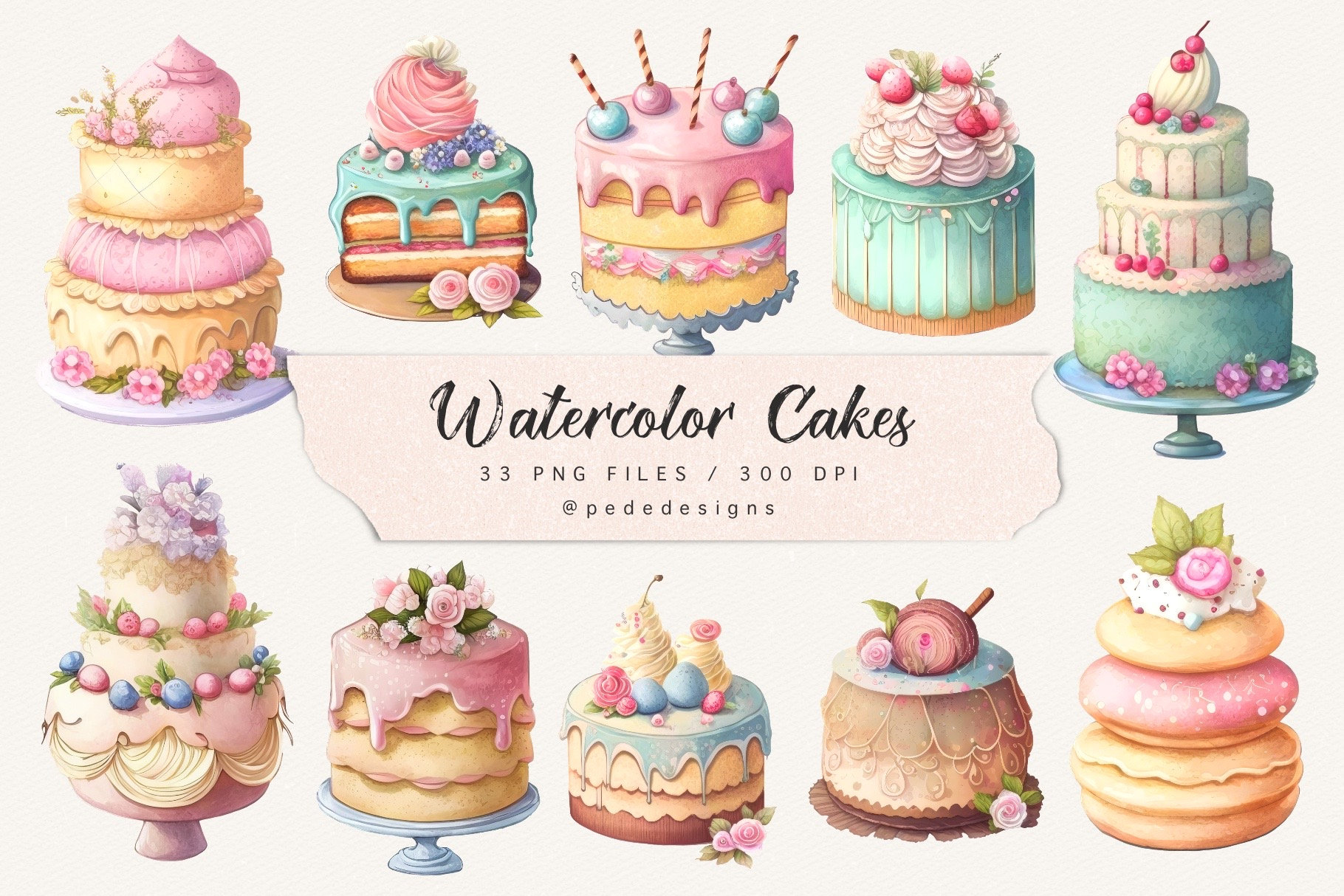Images Of Birthday Cakes Clip Art