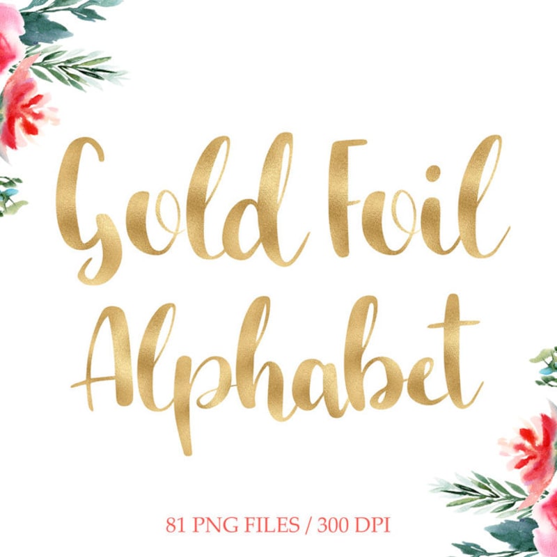 Gold Foil Clip Art - Etsy