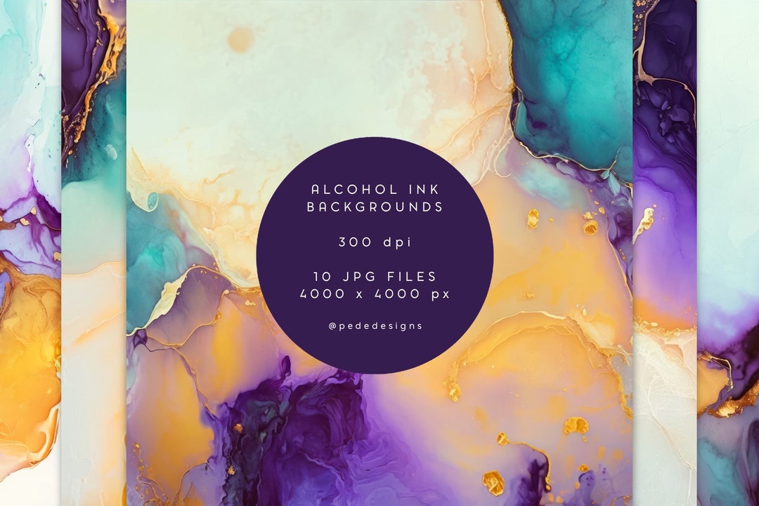 Alcohol Ink Backgrounds, Digital Paper Pack, Delicate Alcohol Ink Art ...