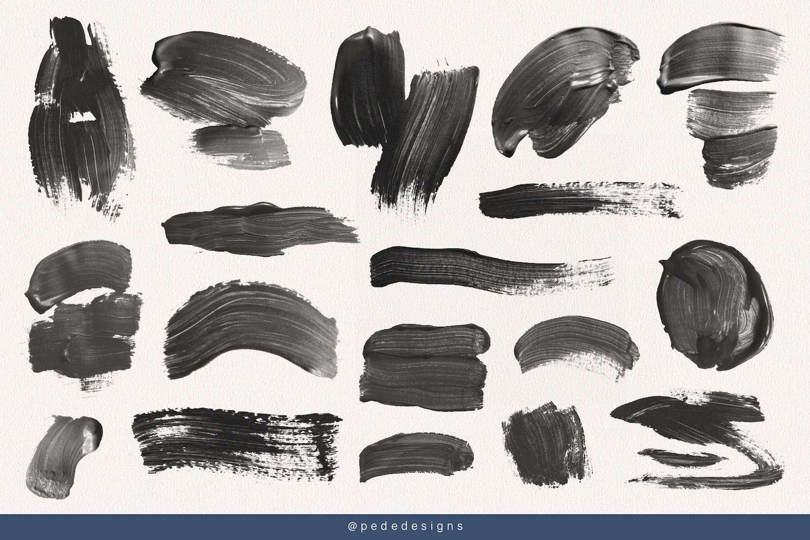 100 Paint Stroke Stamp Brushes for Procreate Procreate Set - Etsy