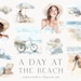 A Day at the Beach, Watercolor Summer Clipart, Travel Graphics, Girl ...