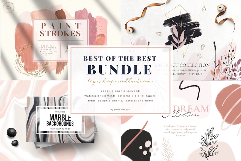 Best of the Best Bundle Textures Digital Papers Watercolor - Etsy