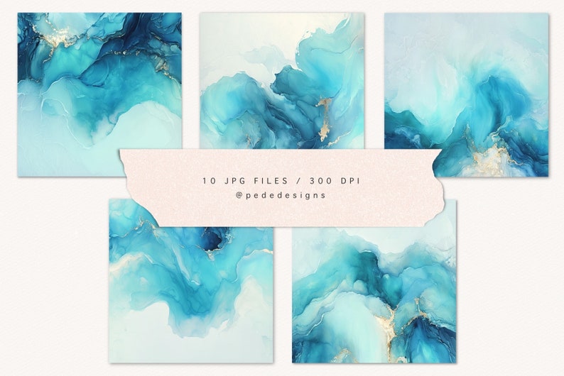 Alcohol Ink Backgrounds Digital Paper Pack Delicate Alcohol - Etsy