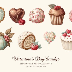 Valentine's Day Candys Clip Art, Cupcake Png, Love Clipart, Sweets ...