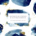 Watercolor Strokes Clipart Gold Glitter Navy Blue Watercolor - Etsy