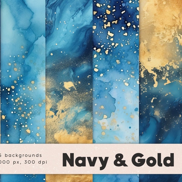 Gold Digital Papers - Etsy