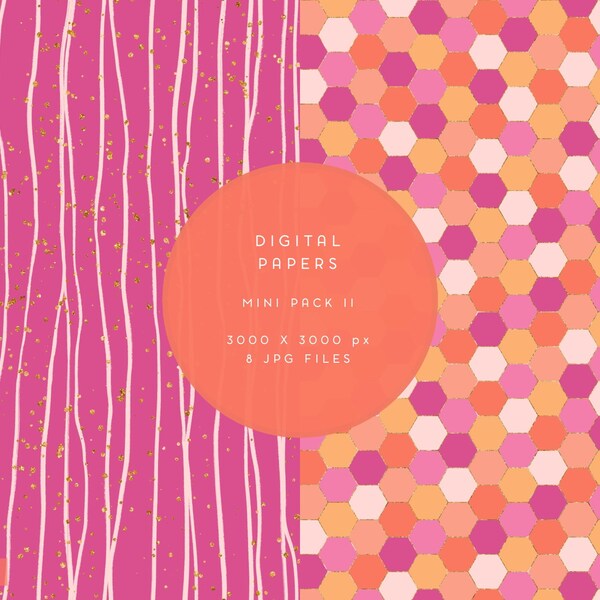 Gold Digital Papers - Etsy