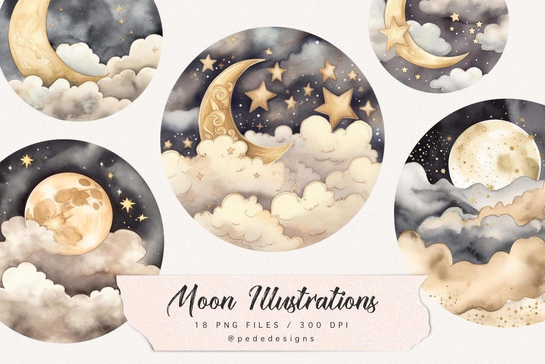 Evening Moon Clipart