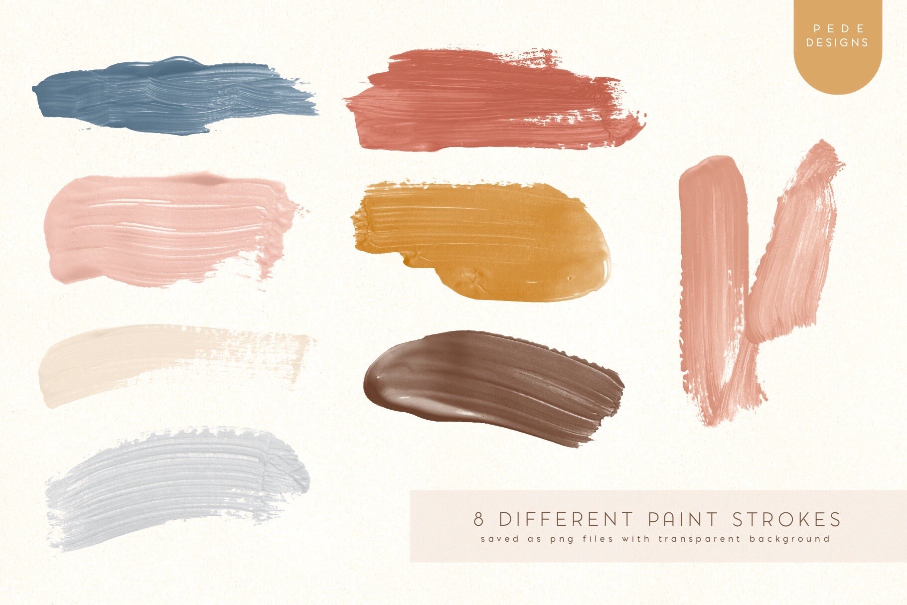 Paint Strokes Clip Art Brush Stroke Clipart Acrylic Paint - Etsy