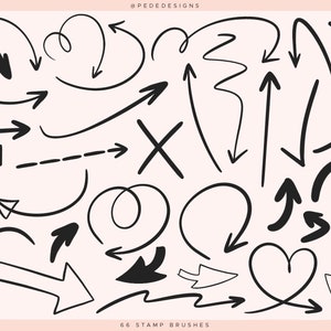 Arrow Stamps for Procreate, Arrow Brushes, Shapes Procreate Pack ...