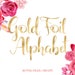 Gold Foil Alphabet Clipart, Gold Foil Digital Alphabet, Foiled Letters ...