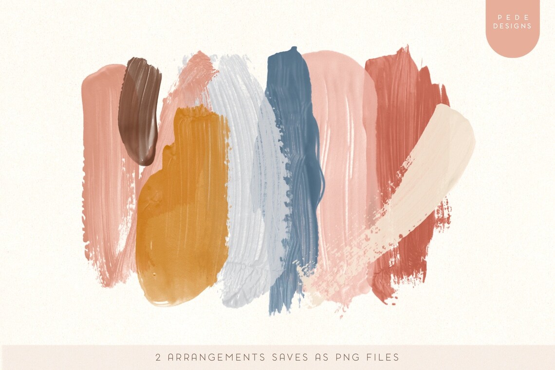 Paint Strokes Clip Art Brush Stroke Clipart Acrylic Paint - Etsy