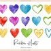 Rainbow Hearts Clipart, Watercolor Clipart, Valentine's Day, Love ...