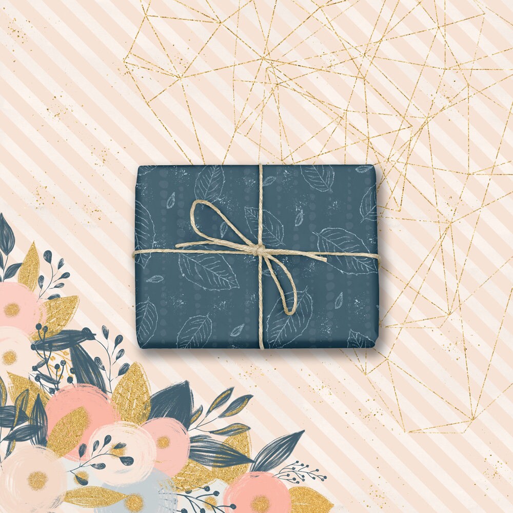 Classy Floral Digital Papers, Gold Glitter, Geometric Pattern, Hand ...