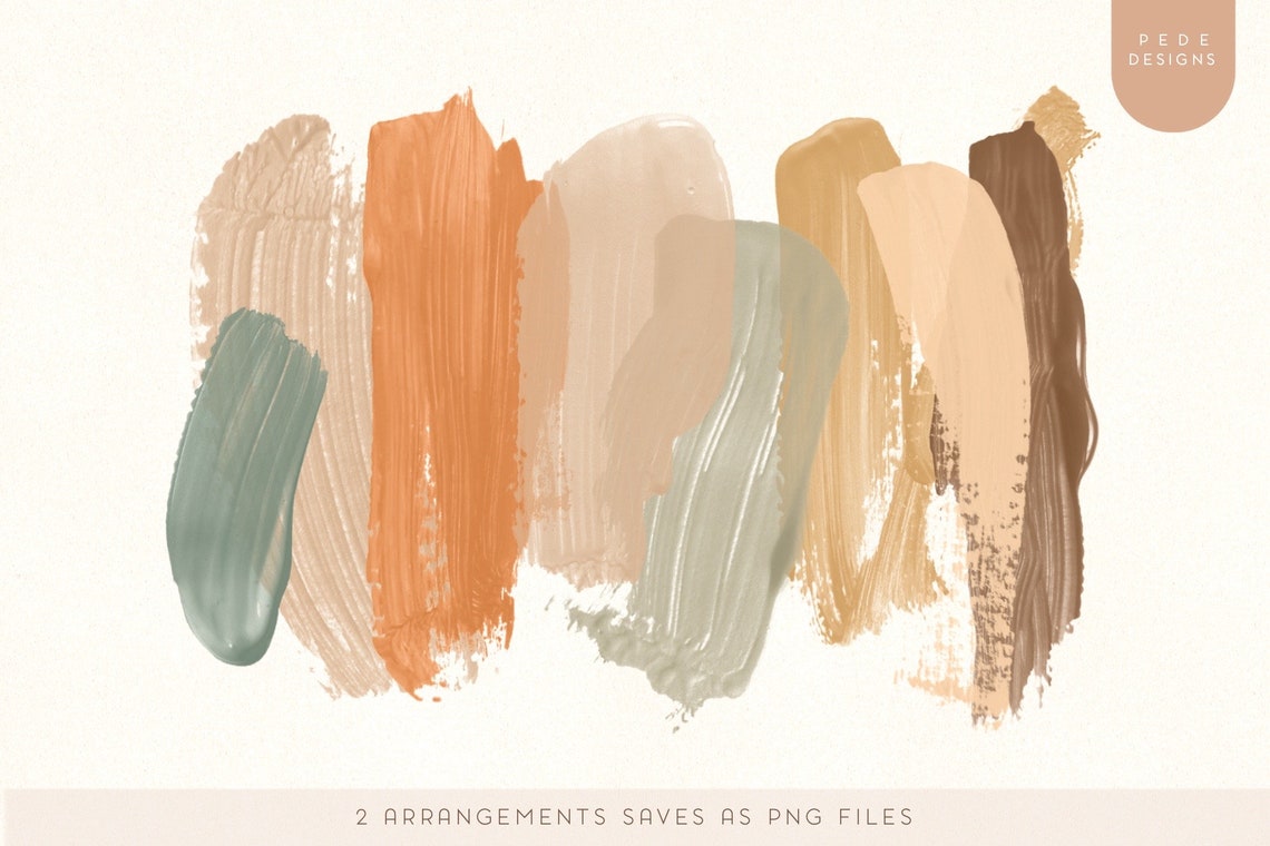 Paint Strokes Clip Art Brush Stroke Clipart Acrylic Paint - Etsy