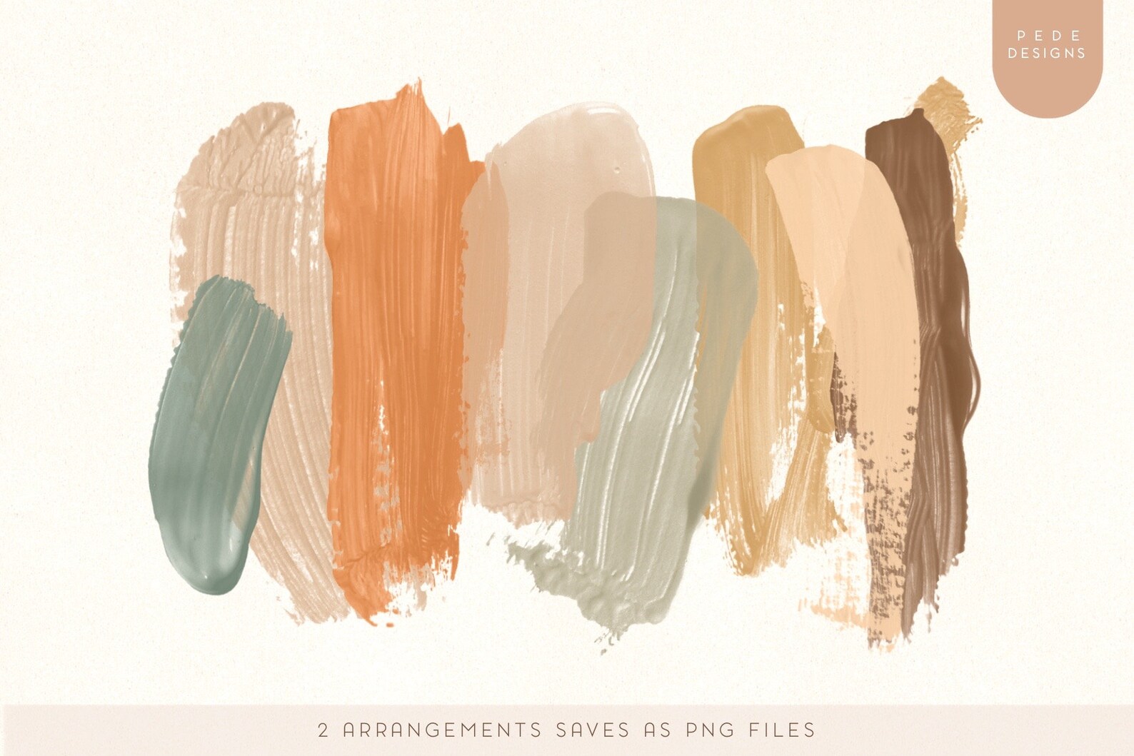 Paint Strokes Clip Art, Brush Stroke Clipart, Acrylic Paint, Glitter ...