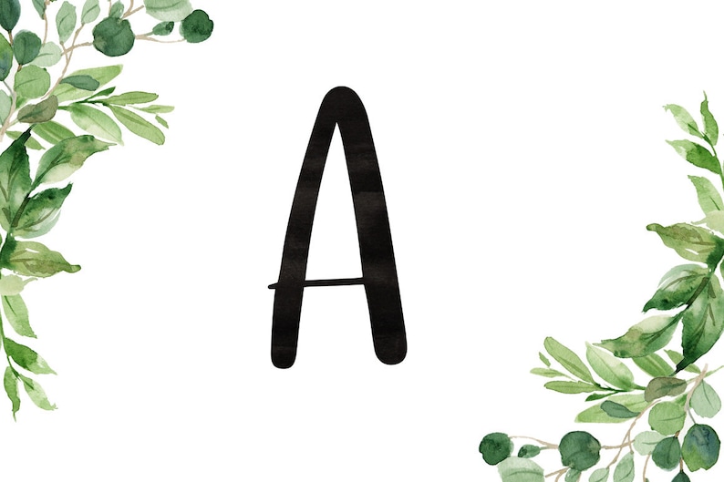 Black Watercolor Alphabet Clipart Numbers Clip Art Black - Etsy